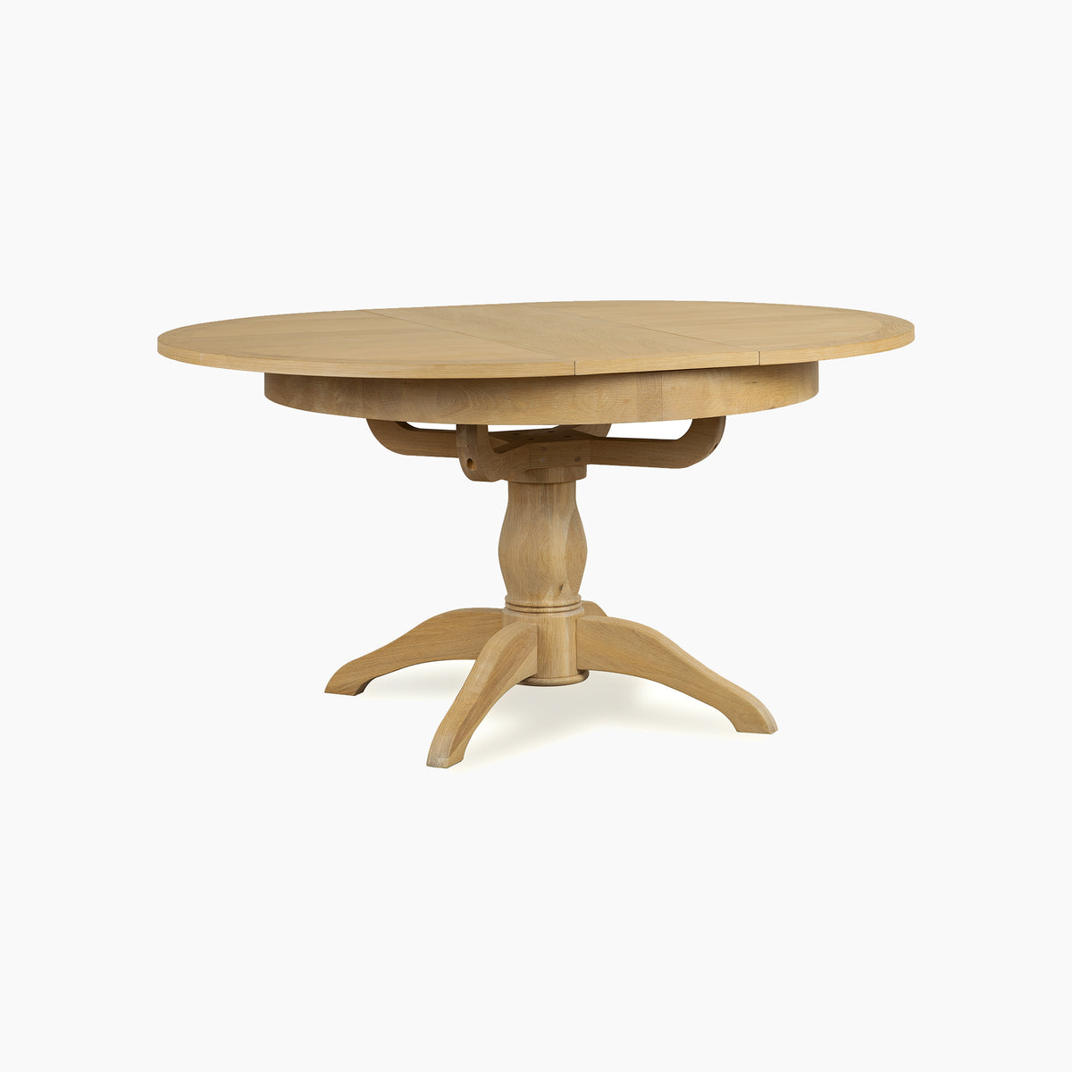 Amberley 4-6 Seater Round Extending Dining Table in Light Oak