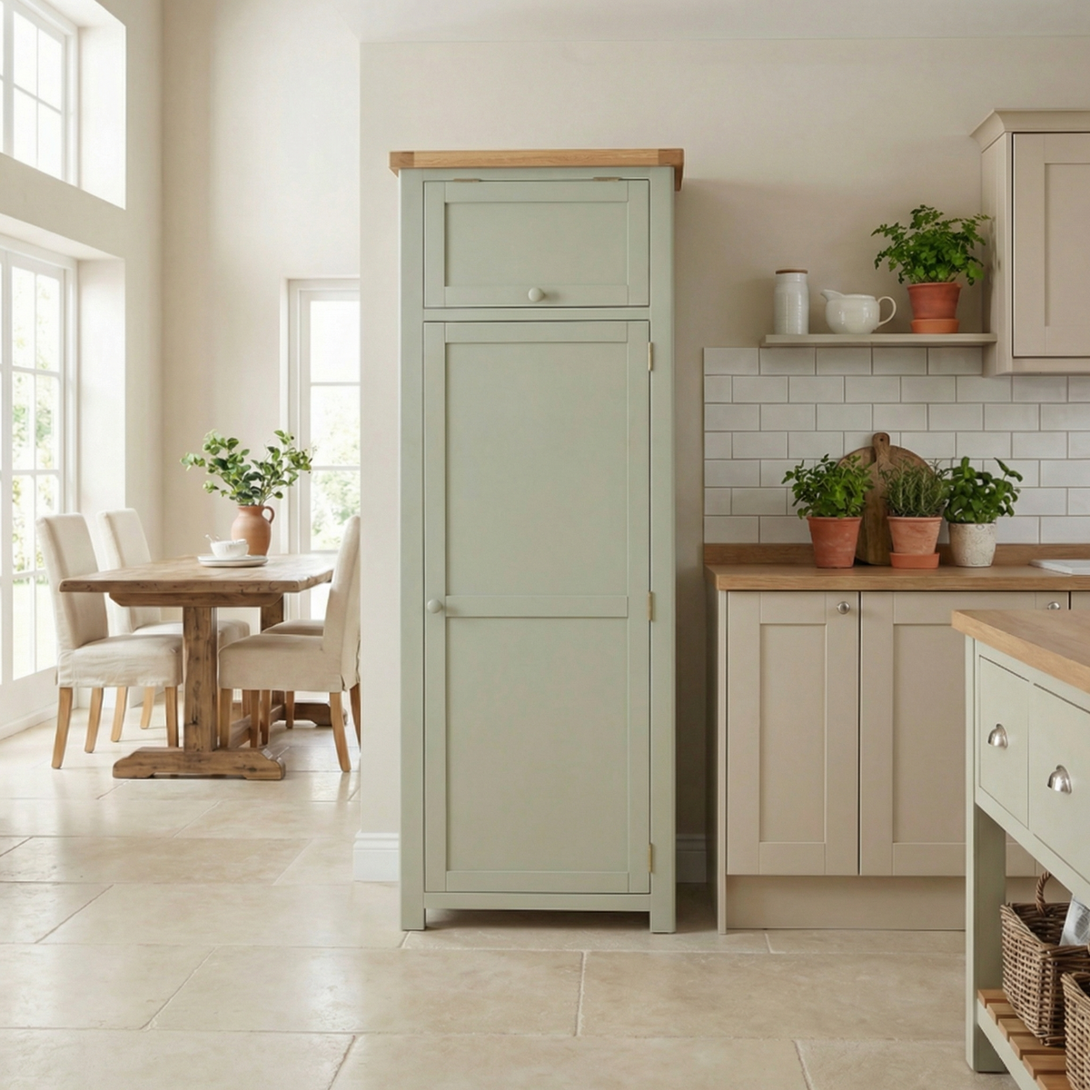 Burford Single Larder Unit in Sage Green