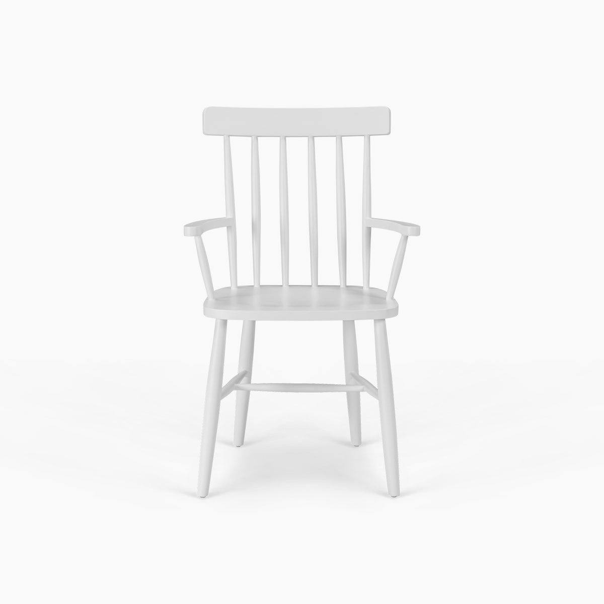 Burford Spindleback Dining Chair with Armrest in Warm White