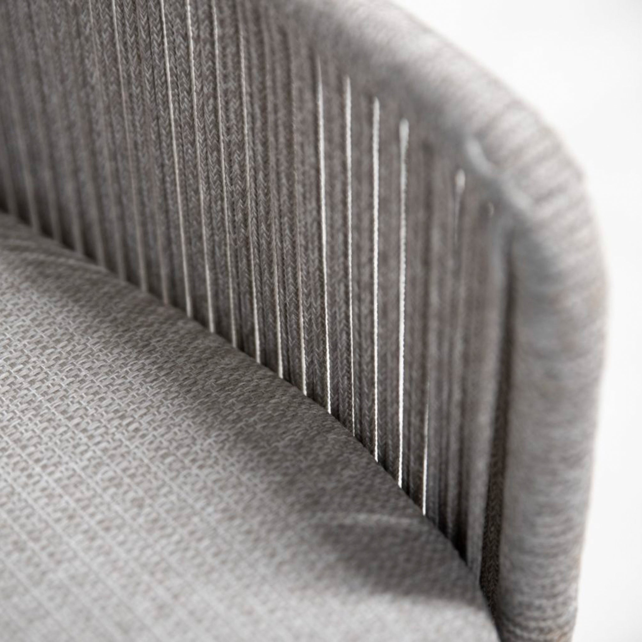 Bernini 6 Seat Round Dining with Teak Table in Light Grey