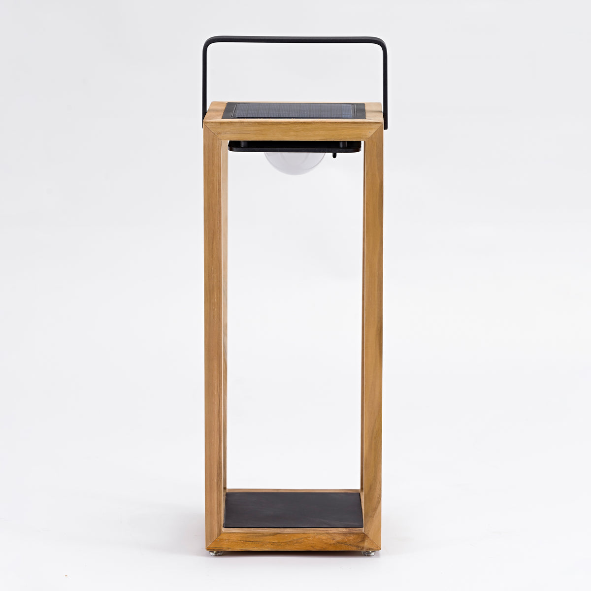 Luxor Floor Outdoor and Indoor Solar Lantern In Teak