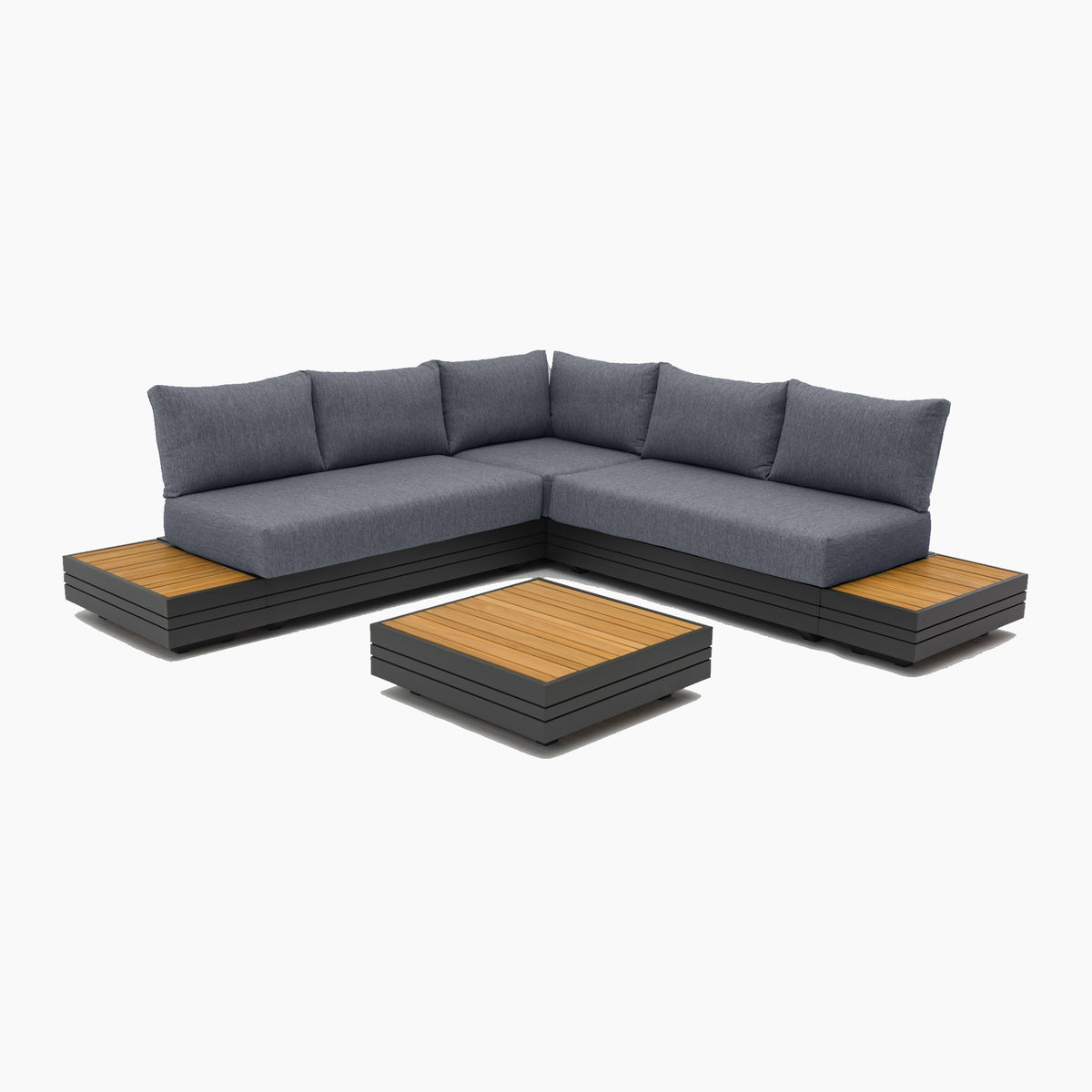 Panama Luxury Outdoor Corner Group Set in Charcoal